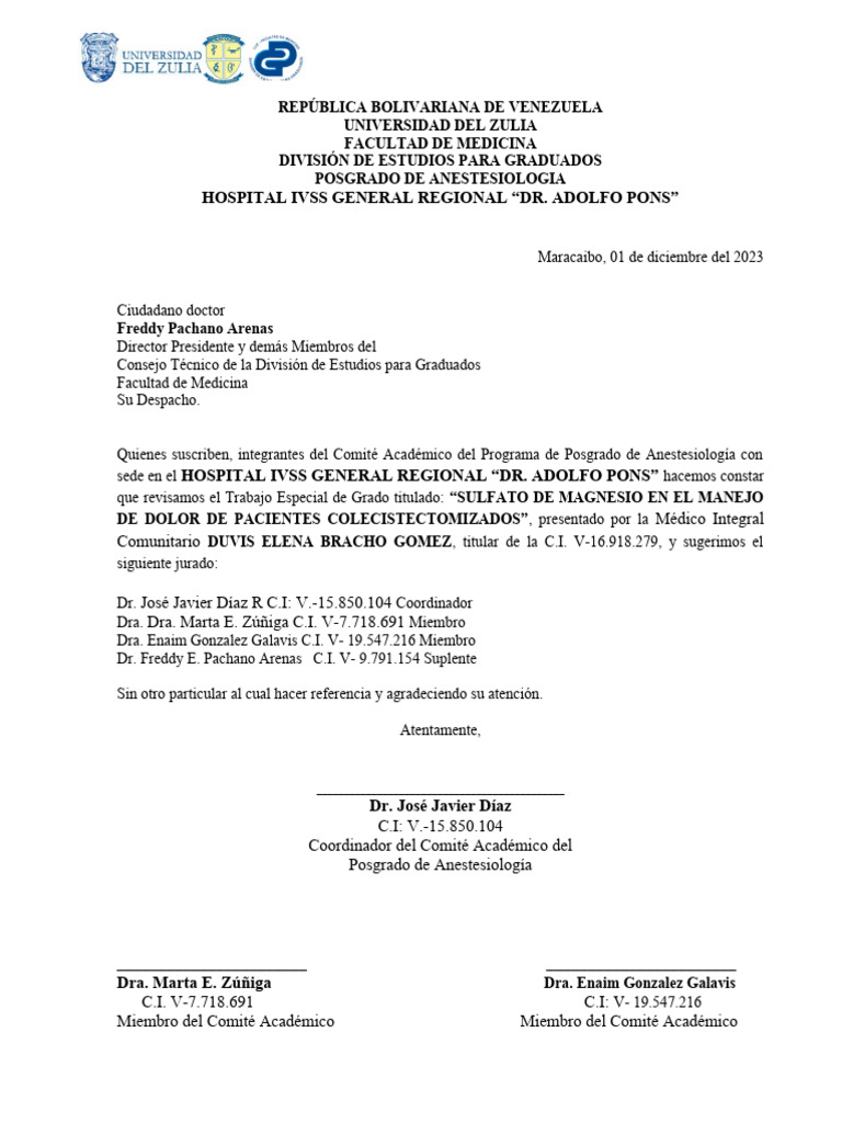 CARTA de Tesis | PDF