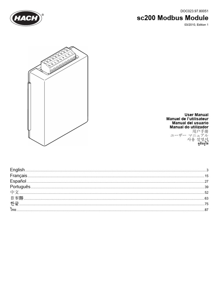 Modbus Communications Module | PDF | Electrical Connector | Computer ...