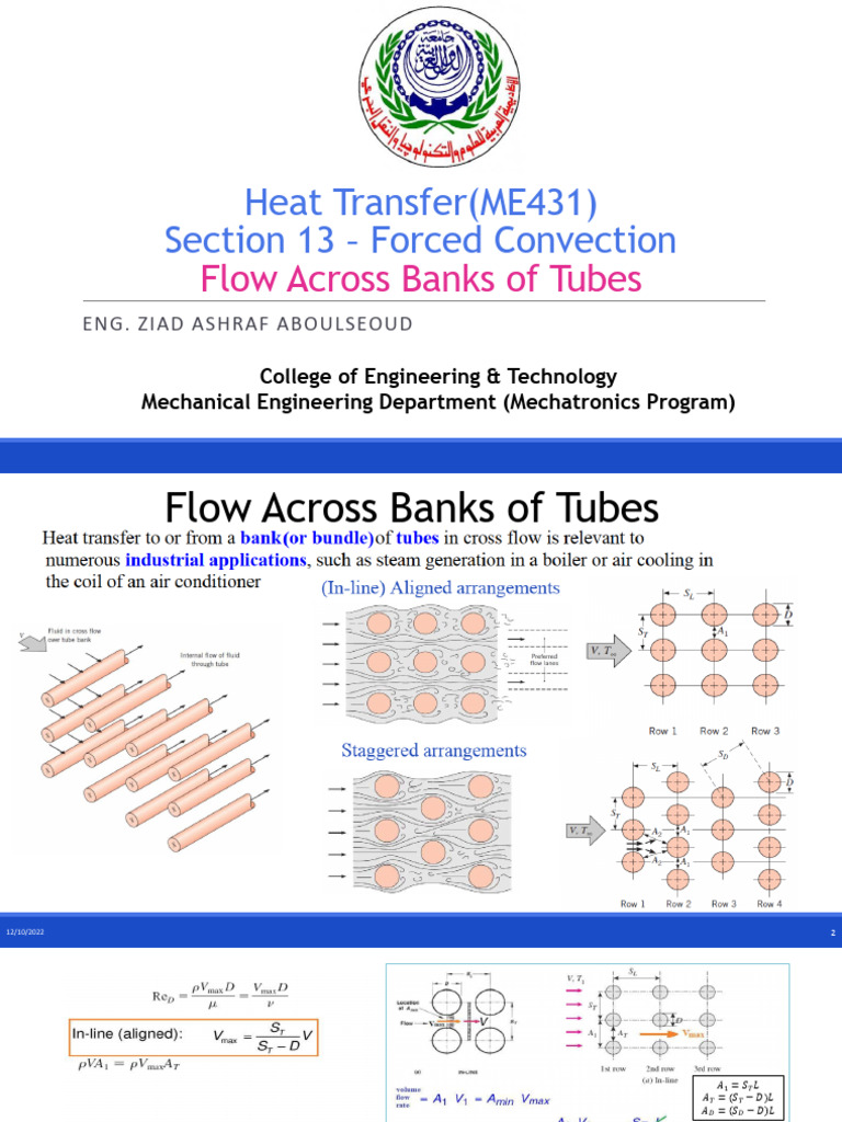 Flow Dynamics in Tube Banks | PDF | Mechanical Engineering | Branches ...