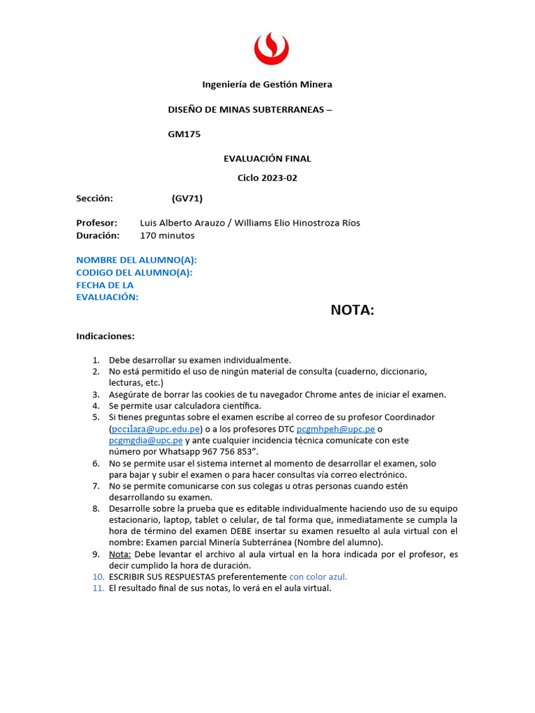 Ev Final - DMS - 2023-2 | Descargar gratis PDF | Minería | Science