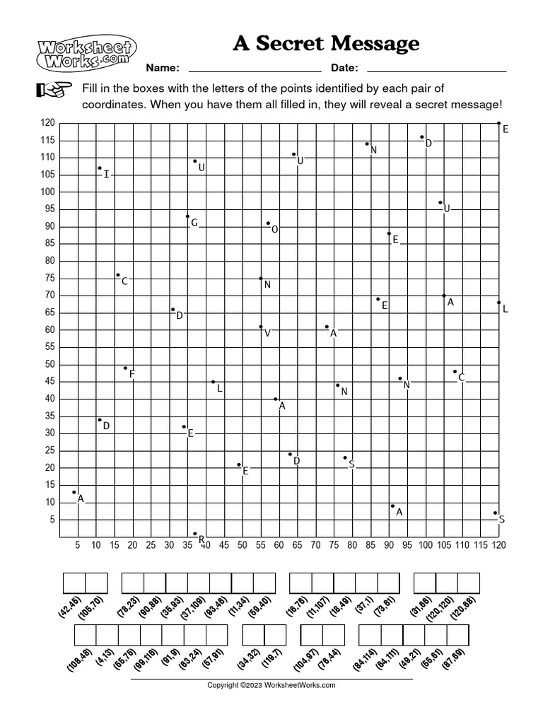 Secret Message Coordinate Puzzle | PDF