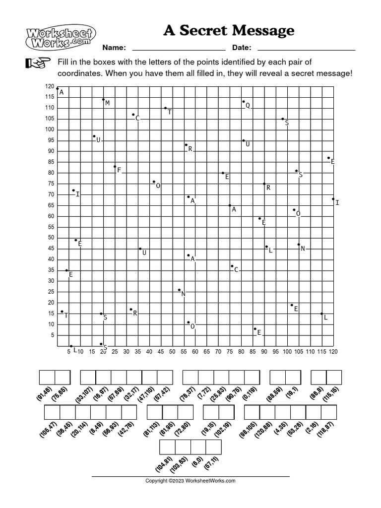 WorksheetWorks A Secret Message 2 | PDF