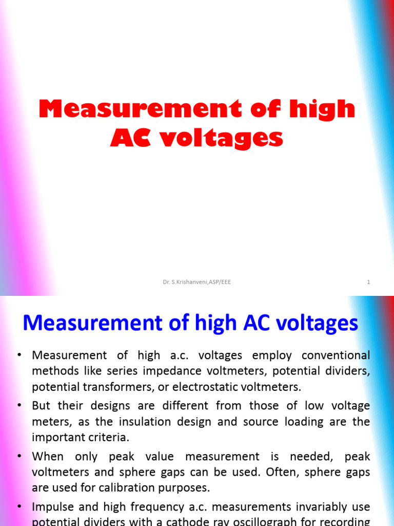 2020 - U4LE2 High Voltage AC Measurements - New | PDF | Electrical ...