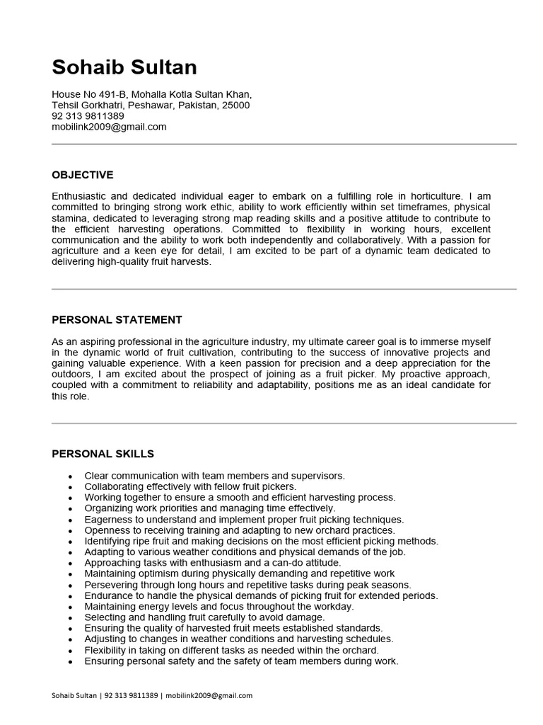 Sohaib Sultan CV | PDF