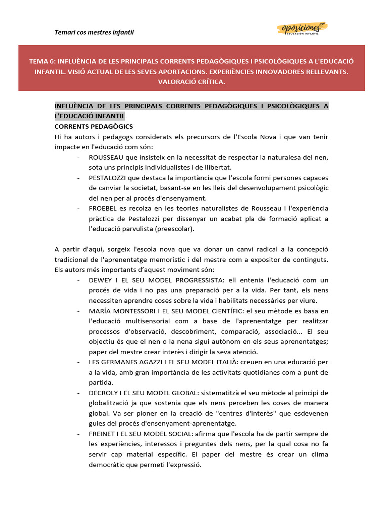 Català MINI RESUM TEMA 6 | PDF