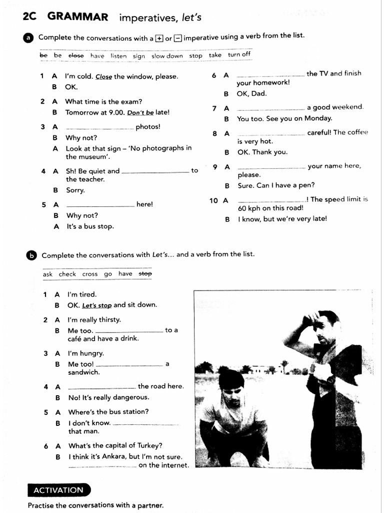 Homework Imperatives, Lets A2 | PDF