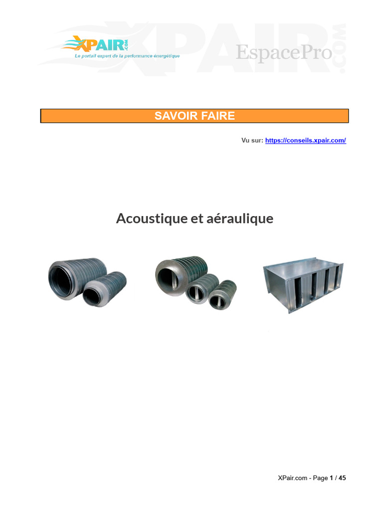 Acoustique Aeraulique | PDF