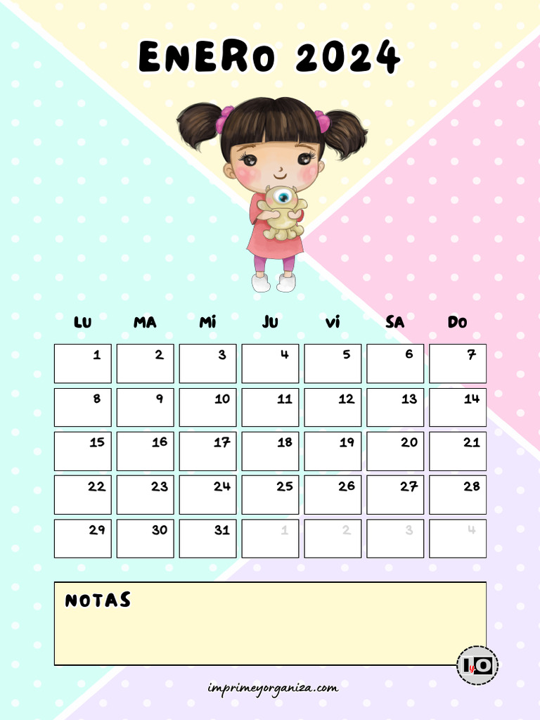 Calendario Monstruos 2024 | PDF