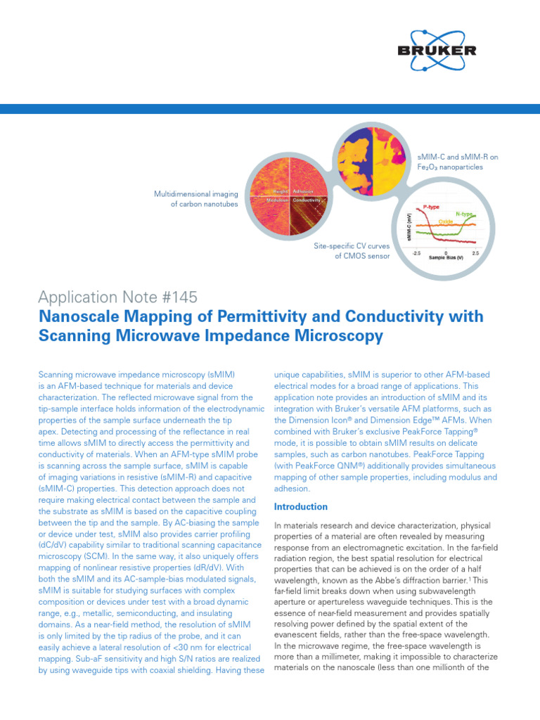 Nanoscale Mapping of Permittivity and Conductivity With sMIM - AN145 ...