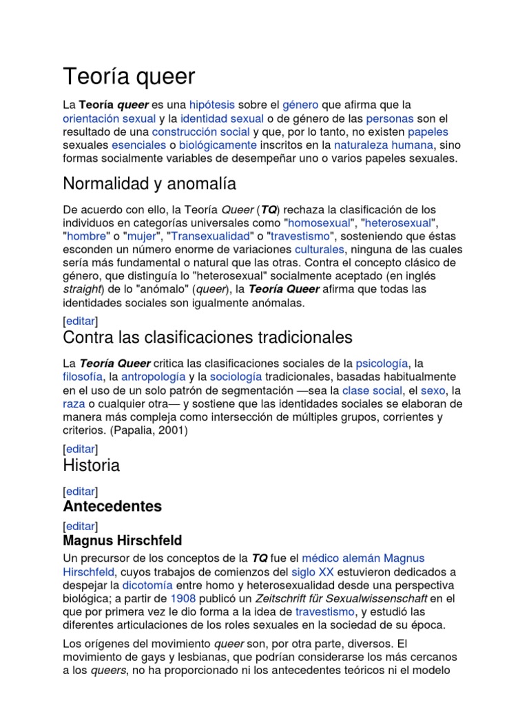 Teoría Queer | PDF | Extraña teoria | Estudios LGBTQIA+