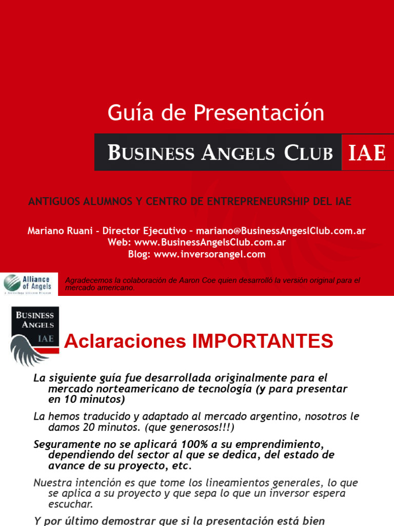 Guia_de_Presentacion_Plan_de_Negocios_-_Business_Angels | PDF | Mercado ...