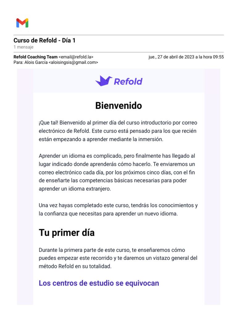 Curso de Refold - Día 1 | PDF | Gramática | Comunicación humana