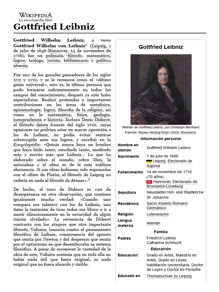 Gottfried Leibniz | PDF