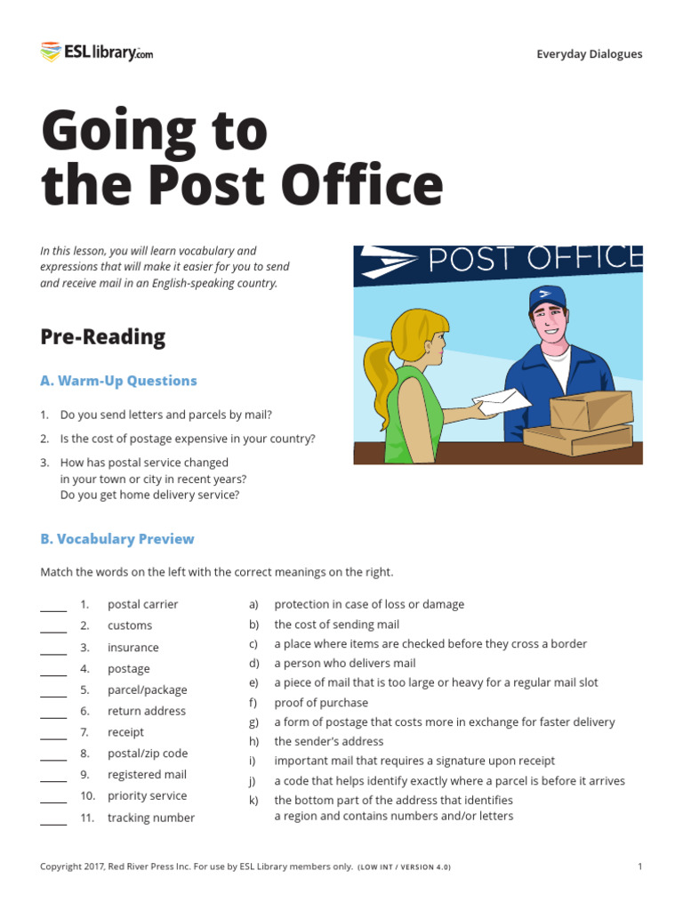 76 Going To The Post Office Can | PDF | Mail | United States Postal Service