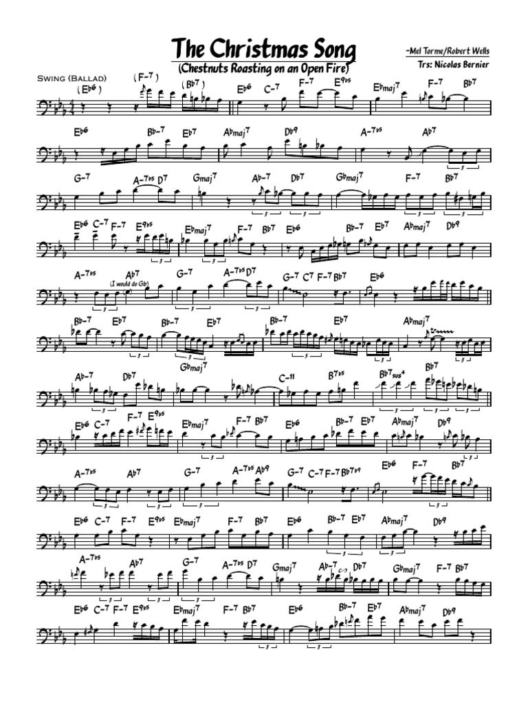 The Christmas Song Solo Transcription | PDF