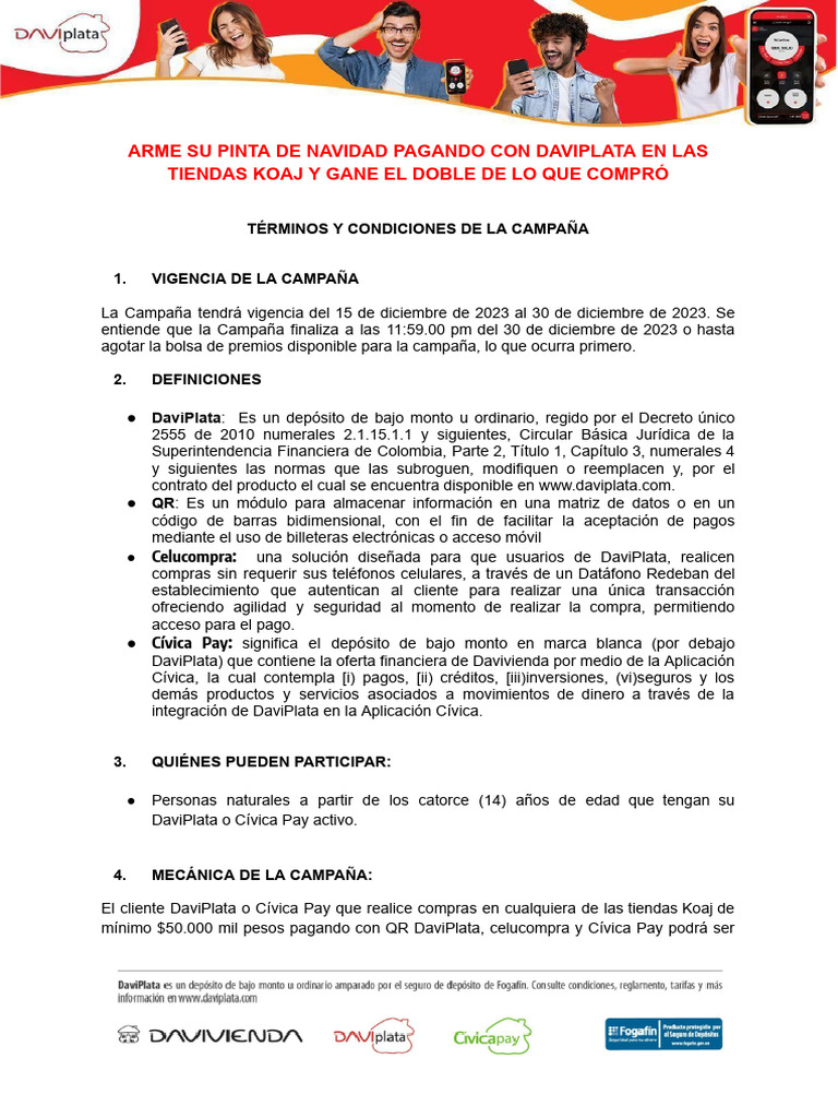 TyC+campaña+Navidad+Koaj | PDF | Código QR | Aplicación movil