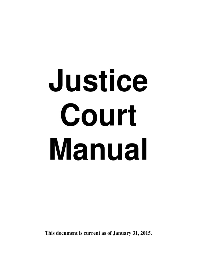 Final Justice Court Manual For Usc Site | PDF