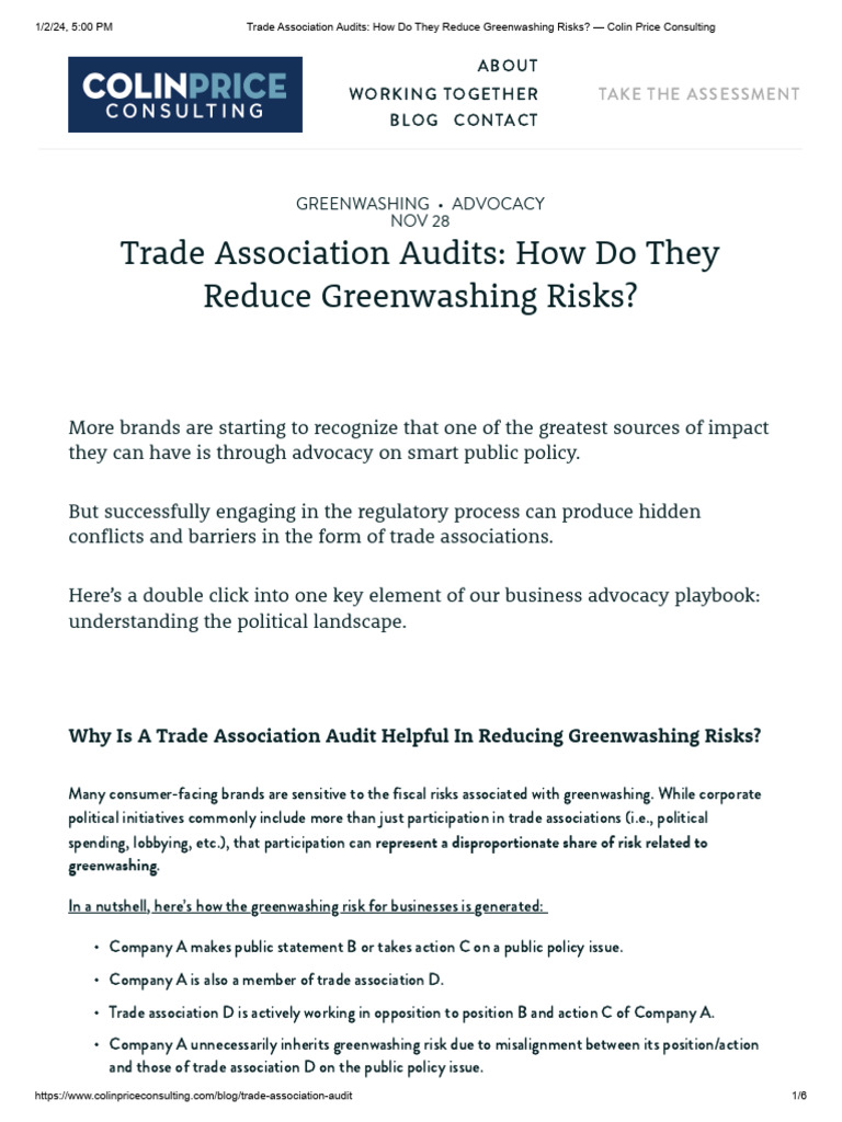 Trade Association Audits - How Do They Reduce Greenwashing Risks ...