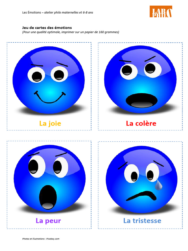 Cartes des Émotions à Imprimer | PDF