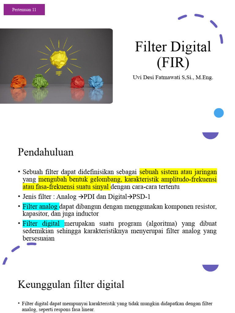 Filter Digital (FIR) | PDF
