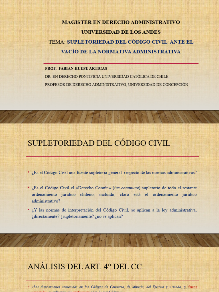 Supletoriedad Del Codigo Civil | PDF