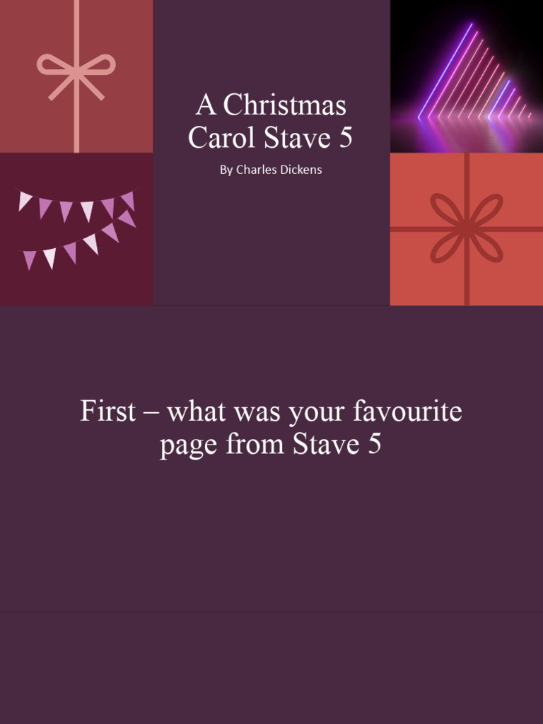 A Christmas Carol Stave 5 | PDF | Poetry