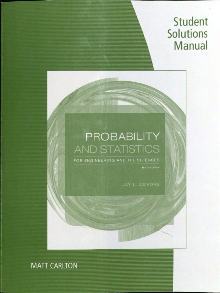 587 Sample Solutions Manual Probability and Statistics For Engineering and The Sciences 9th ...