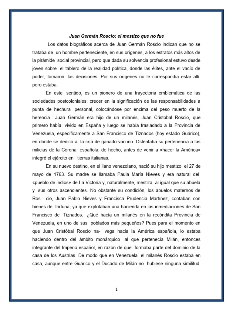 Juan Germán Roscio | PDF | Biblia