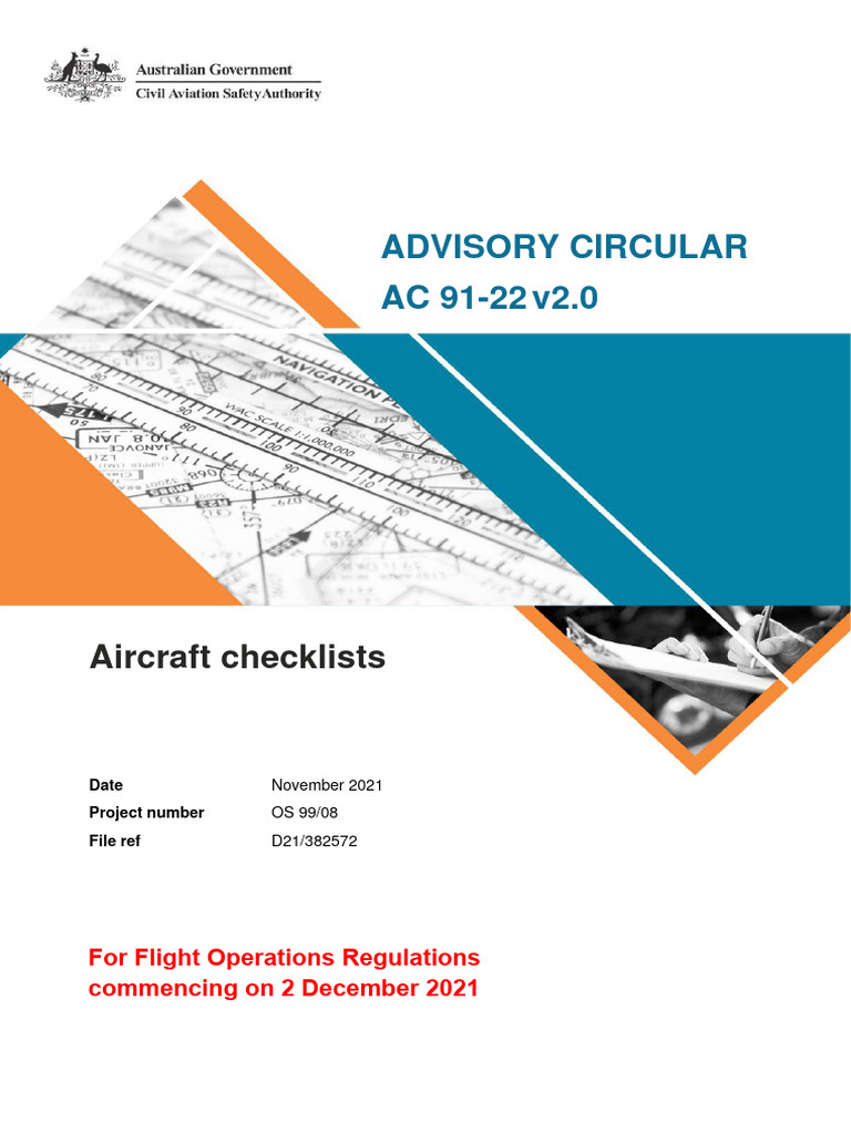 Advisory Circular 91 22 Aircraft Checklist | PDF