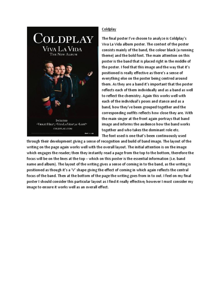 Coldplay Poster | PDF