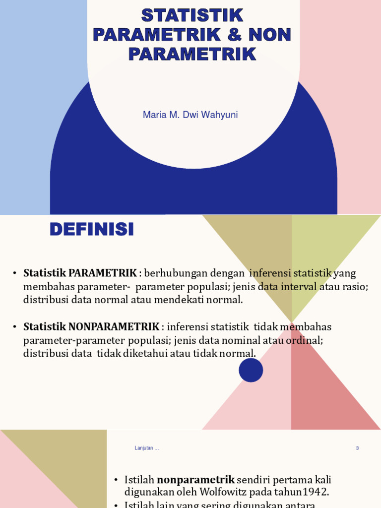 Statistik Parametrik & Nonparametrik | PDF