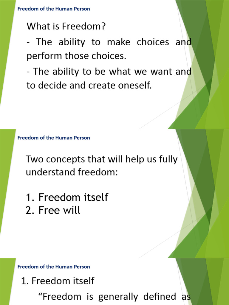 Understanding Human Freedom Concepts | PDF | Self-Improvement
