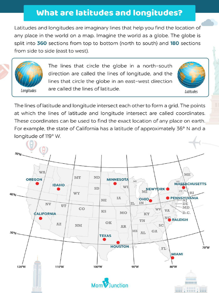 Longitude and Latitude Worksheets For Kids | PDF