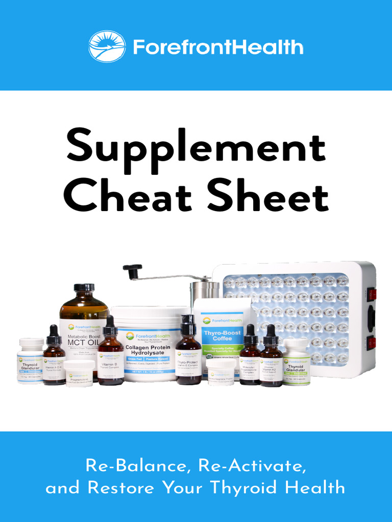 Thyroid Supplement Cheat Sheet Download Free Pdf Hypothyroidism Hot Flash