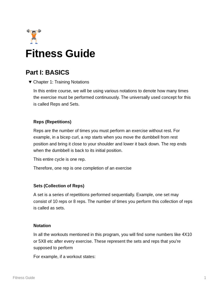 Fitness Guide | PDF