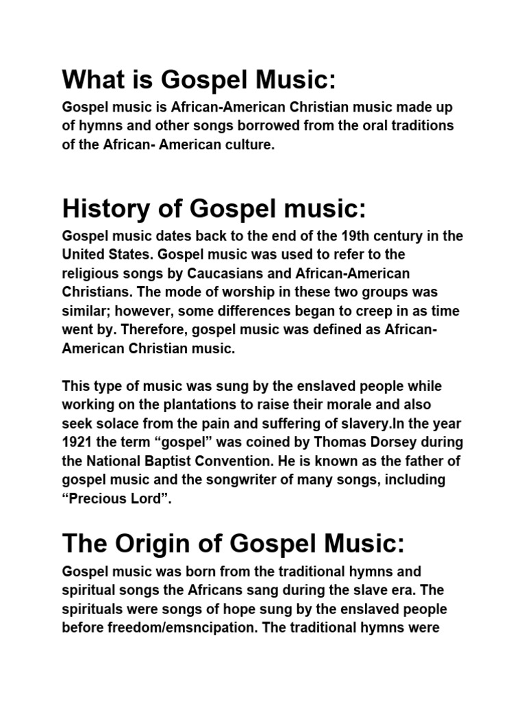 Traditional Gospel | PDF | Gospel Music | Hymns