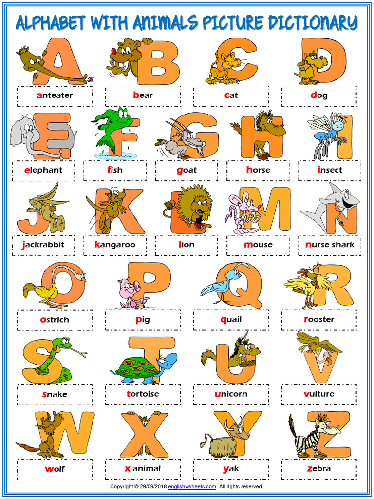 Animal Alphabet for Kids | PDF | Young Adult
