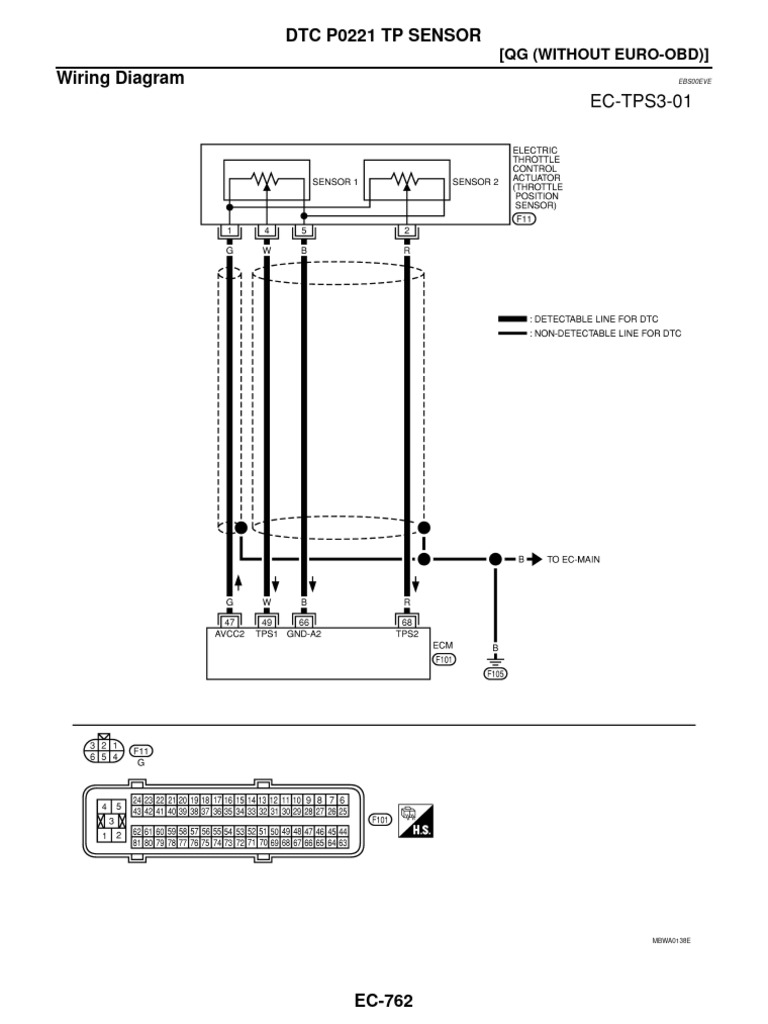 DTC P0221 TP Sensor Wiring Diagram: (QG (Without Euro-Obd) ) | PDF