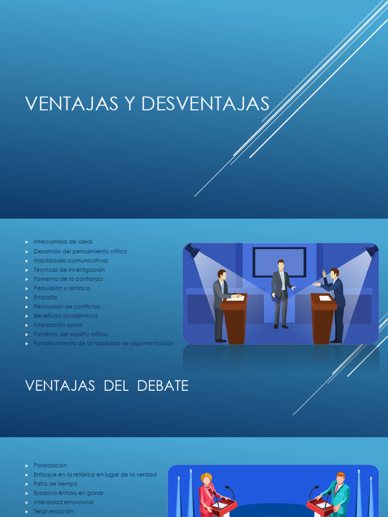 VENTAJAS Y DESVENTAJAS del debate pdf | PDF VENTAJAS Y DESVENTAJAS del debate pdf | PDF