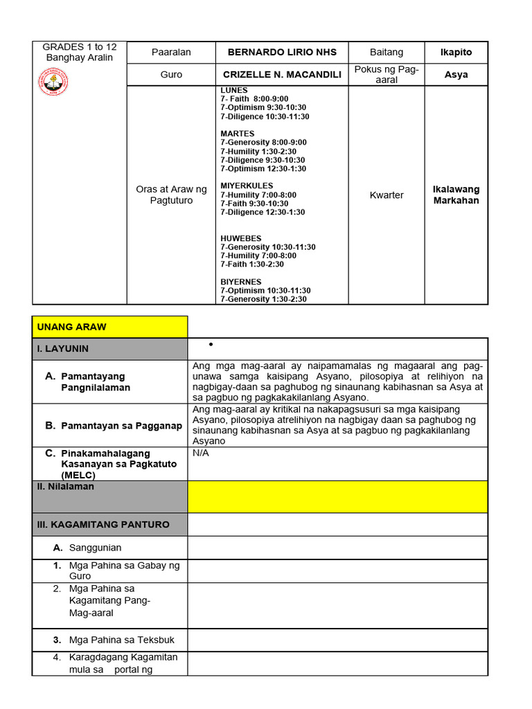 Ap7 Q2 Week4 Day3 | PDF
