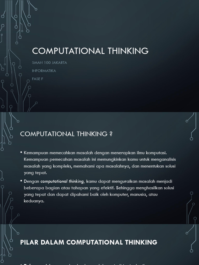 Computational Thinking | PDF