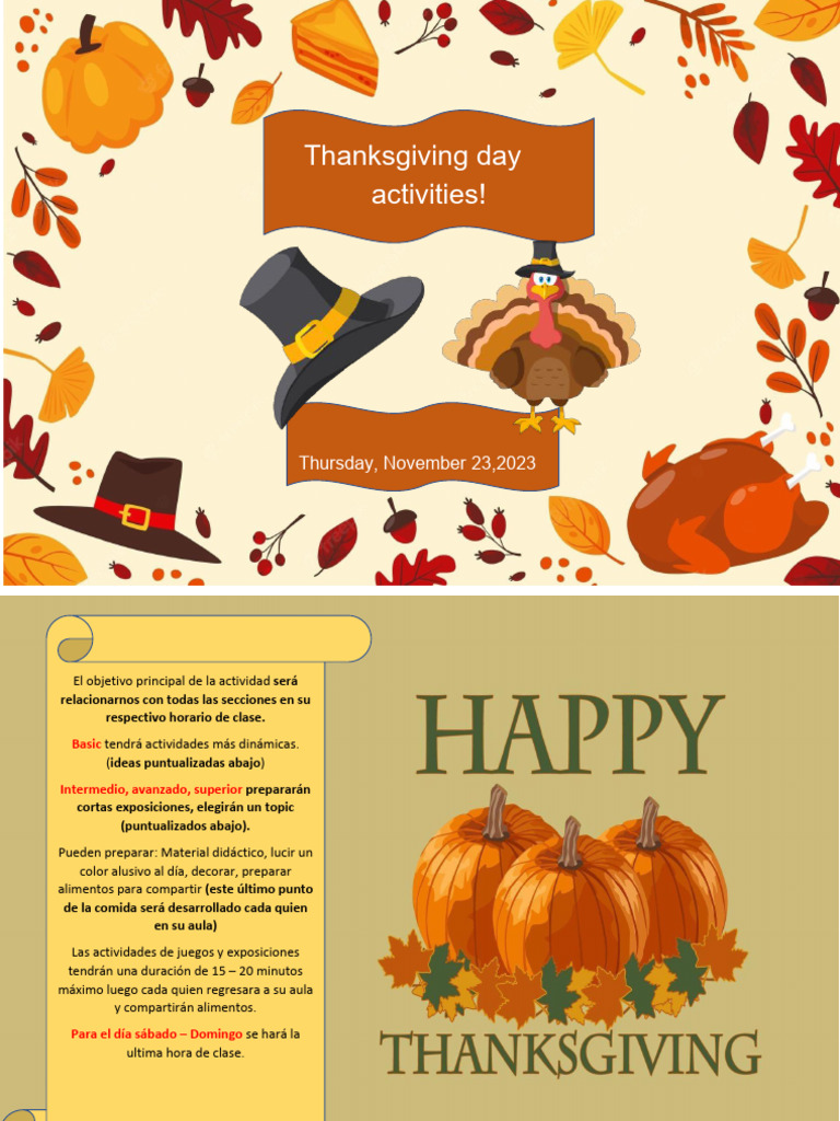 Thanksgiving Day Activities | PDF