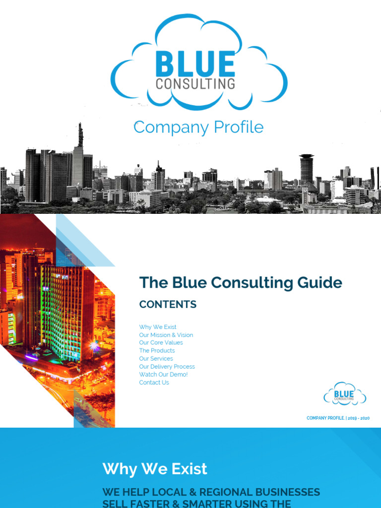 Blue Consulting Company Profile | PDF | Business