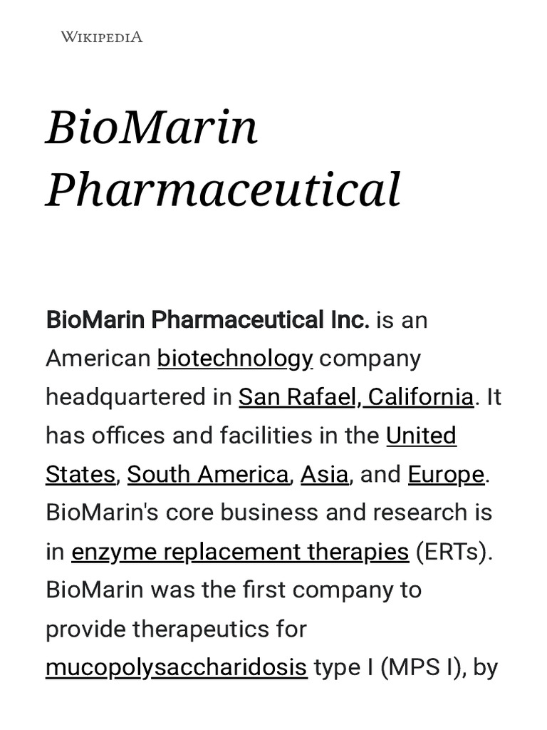 BioMarin Pharmaceutical Ardiansyah Putra | PDF