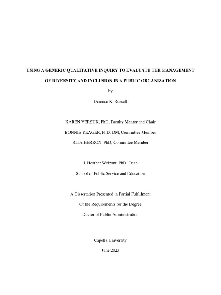 2023 - Derence K. Russell - D&I Público | PDF | Program Evaluation ...