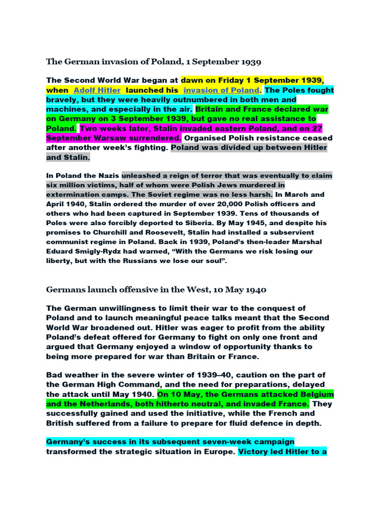 Timeline 2WW | PDF | Battle Of Stalingrad | Normandy Landings