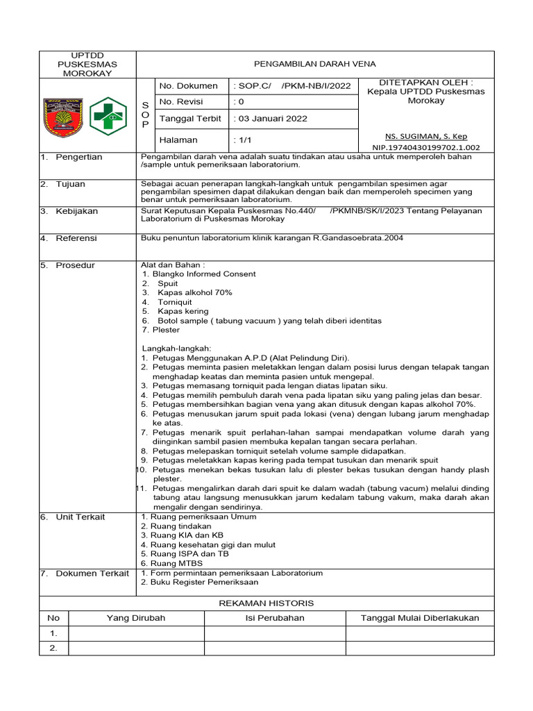 Sop Pelayanan Laboratorium | PDF
