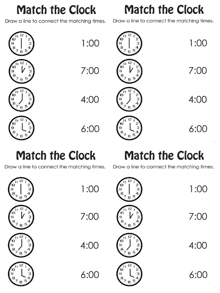 Clock Worksheets | PDF