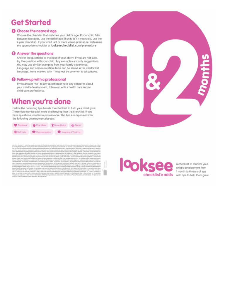 CH-LookSee Checklist-1&2m | PDF