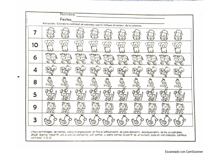 Colorea Según El Número | PDF